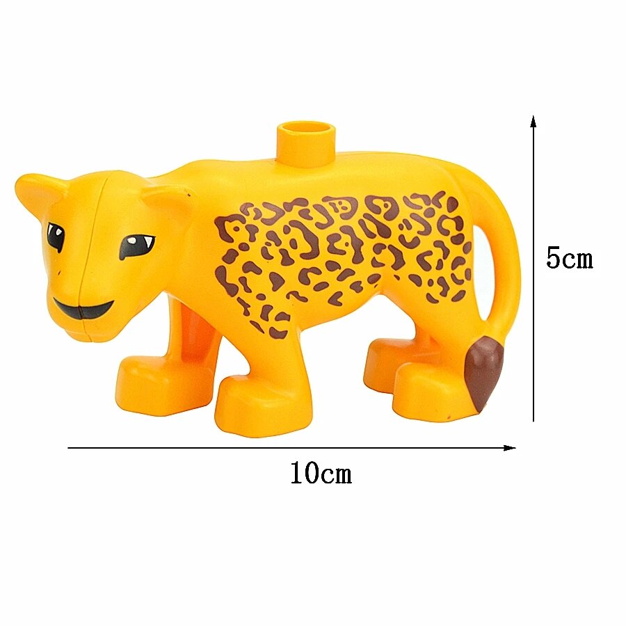 LEDUO Большие строительные блоки пластик набор животных для взрослых leopard mom