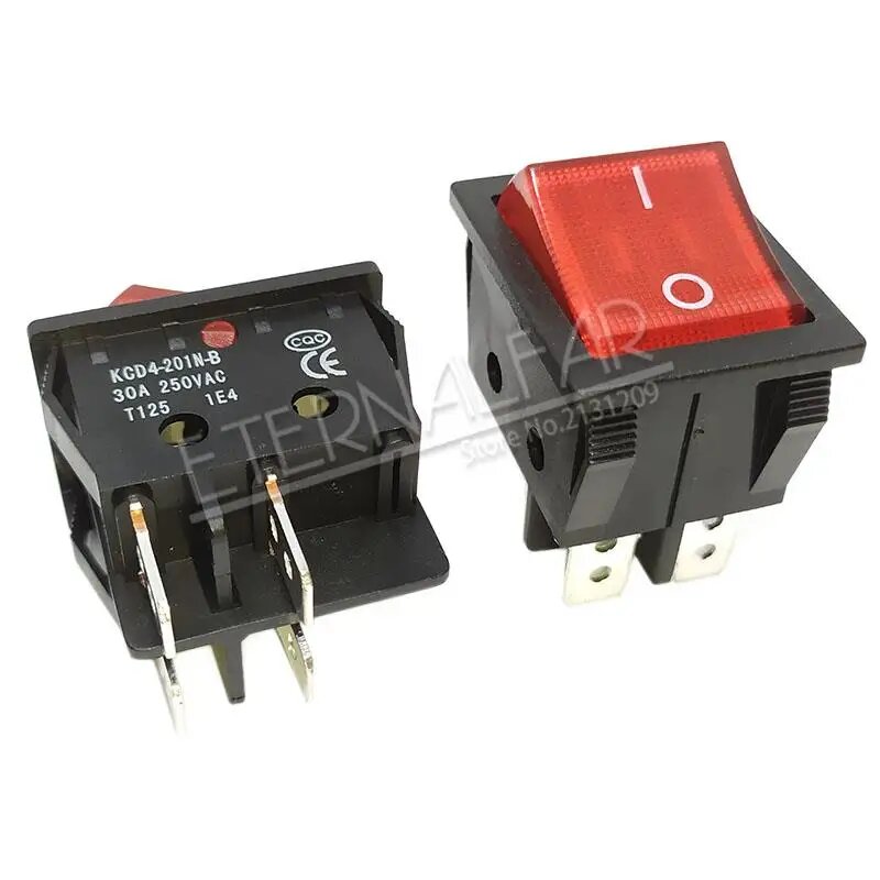 Переключатель ETERNALFAR KCD4 для сварки 30А 250В 2 pieces, Switch-30A-R-4J2D