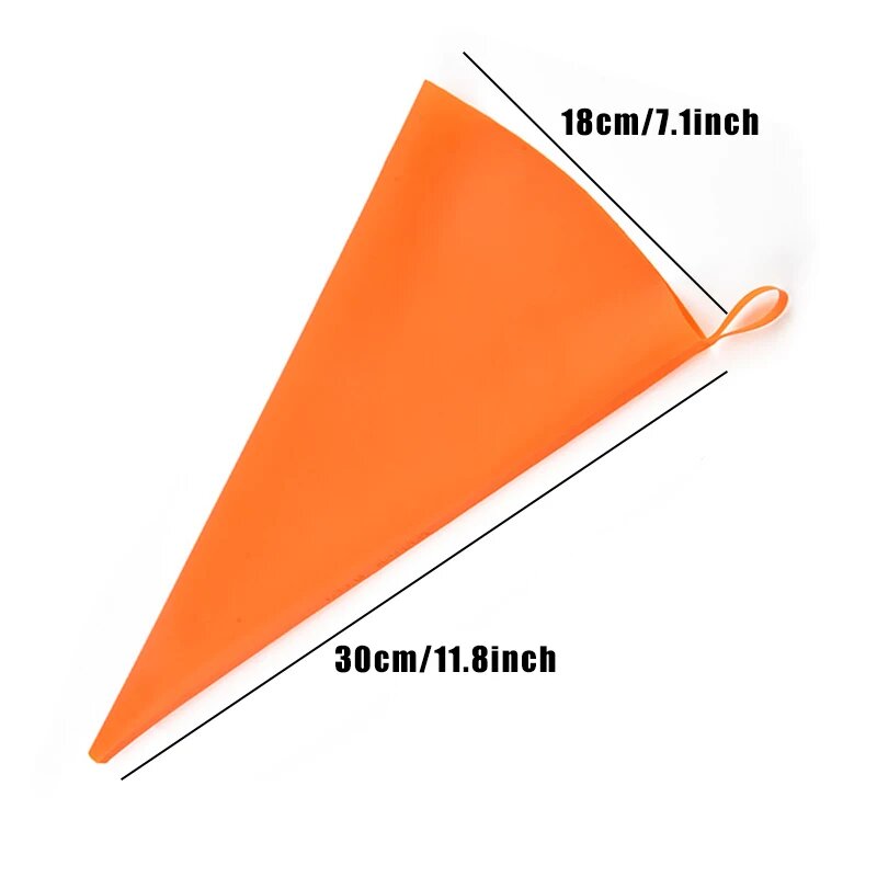 Многоразовые силиконовые кондитерские мешки Оранжевый, 12 inch