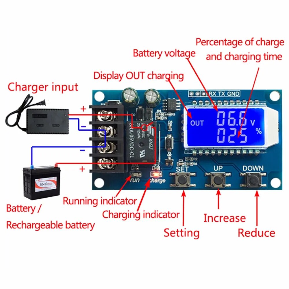 Контроллер заряда-разряда IS Battery Charge Controller Universal 10A