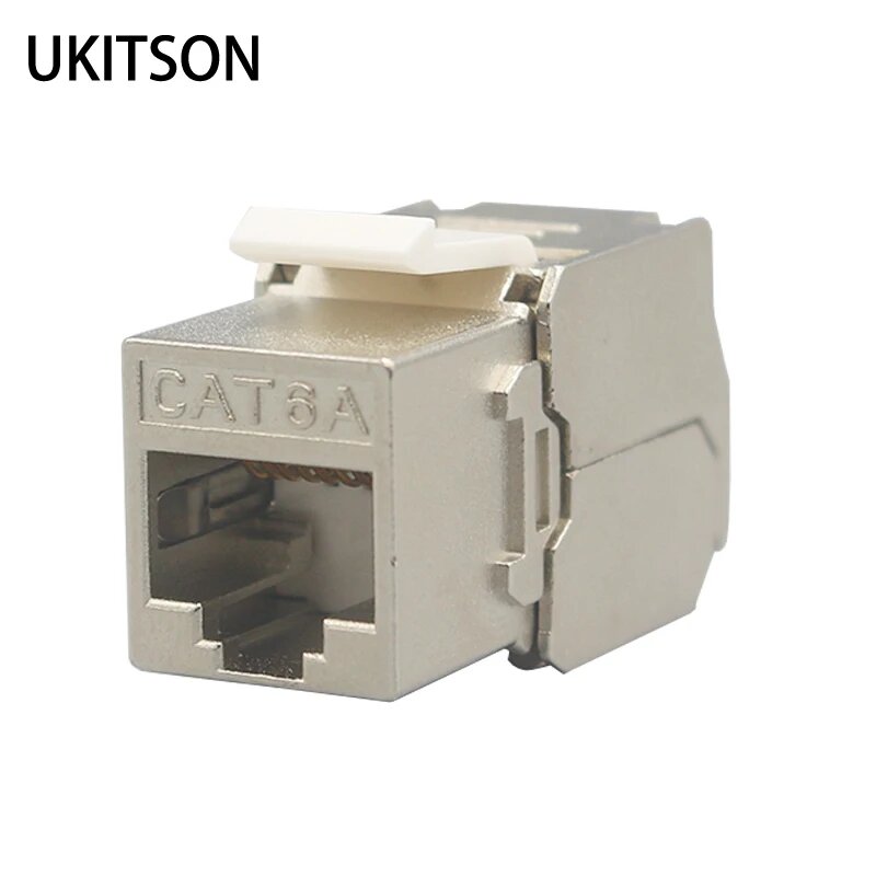 Экранированные модули Keystone CAT 6A RJ45 серебристого цвета