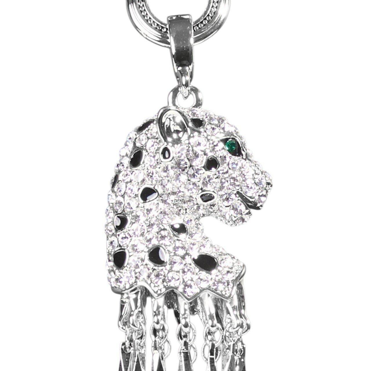 Колье, эмаль, изумруд синтетический