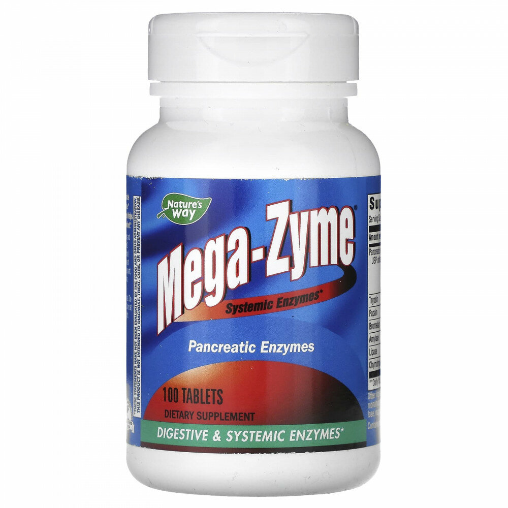 Nature's Way, MegaZyme®, Dual Action Enzymes, 100 Tablets