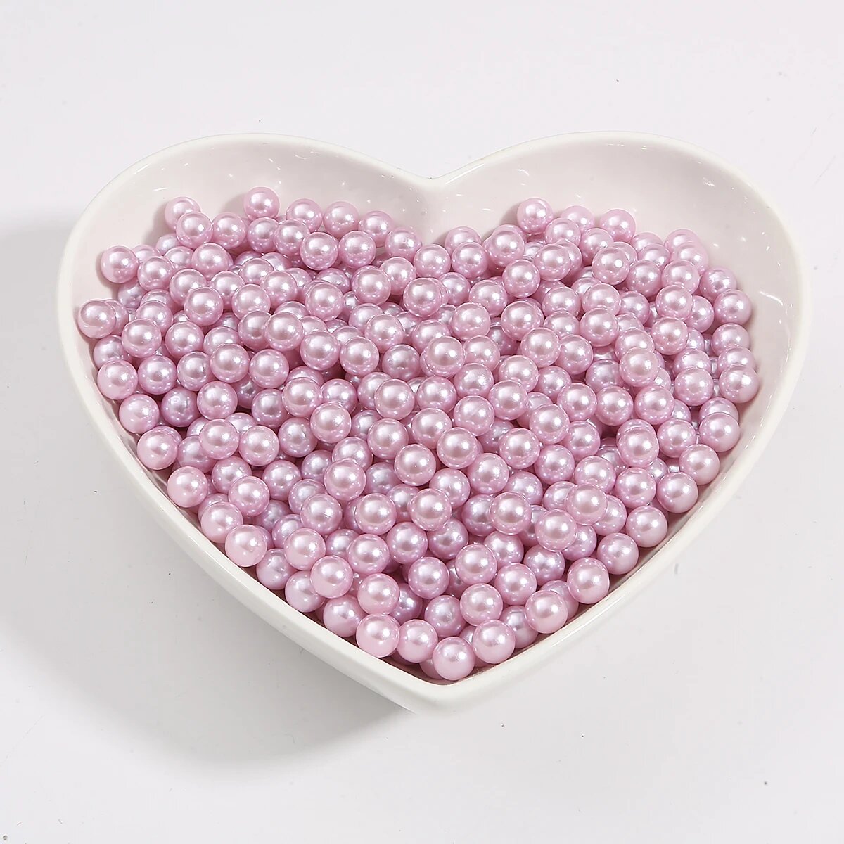 Бусины акриловые без отверстий, имитация жемчуга, 3 мм, Light Purple, 1000 шт