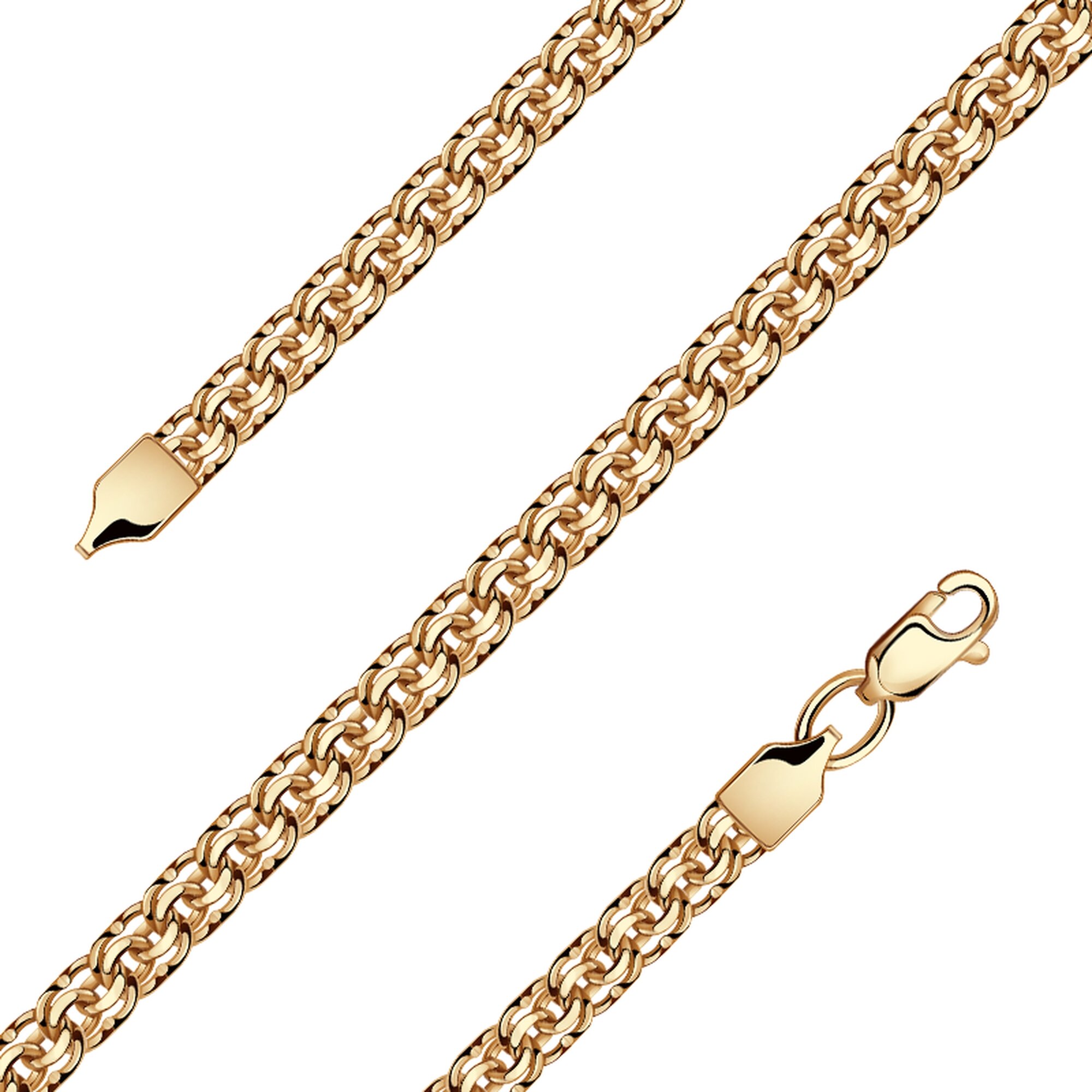 Браслет, красное золото, 585 проба