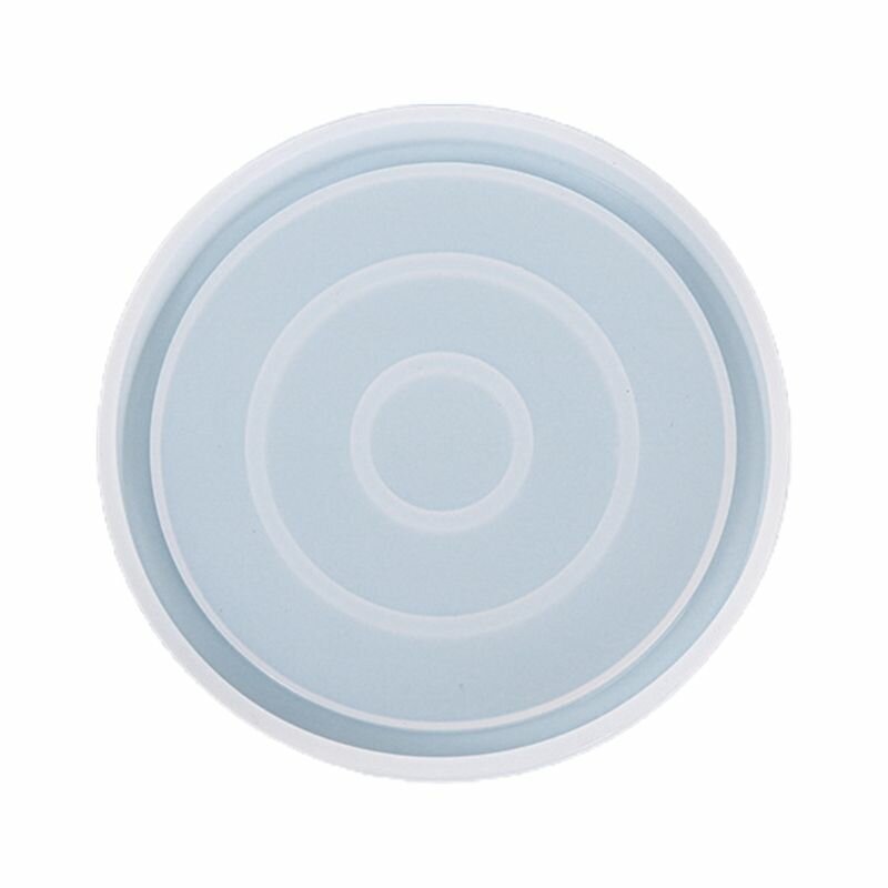 (1 шт.) Зеркальная силиконовая форма для подставки "Абстрактная мозаика" - Большой круг