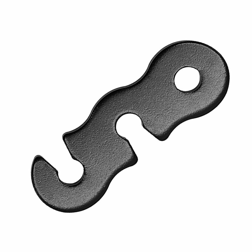 Палатка, Трехглазковые алюминиевые зажимы для палатки - черные, 1 упаковка 10 шт