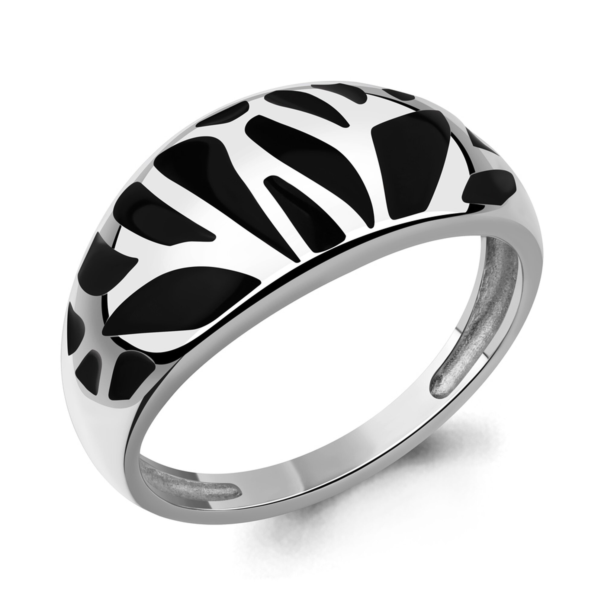 Кольцо, серебро, 925 проба, родирование, эмаль