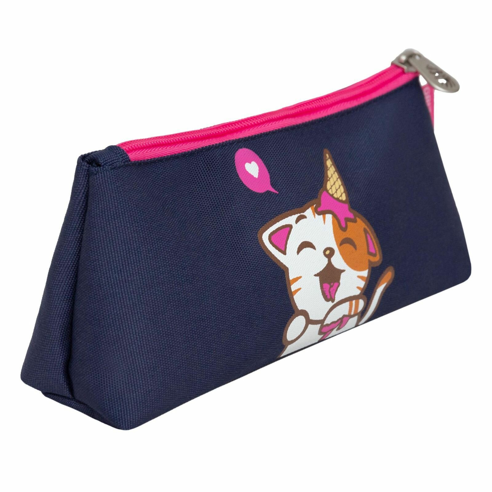 Пенал-косметичка Grizzly 22х9х6 см синий, полиэстер (PL-33-7/1)