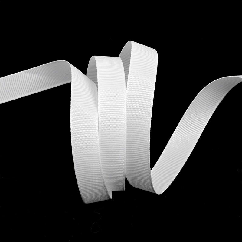 Репсовая лента IDEAL в рубчик, ширина 12 мм, цвет 029 белый, 91,4 м