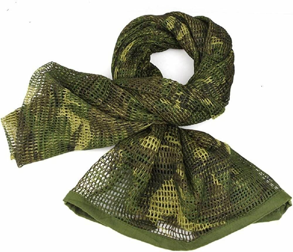 Тактический сетчатый камуфляжный шарф, дышащая снайперская вуаль