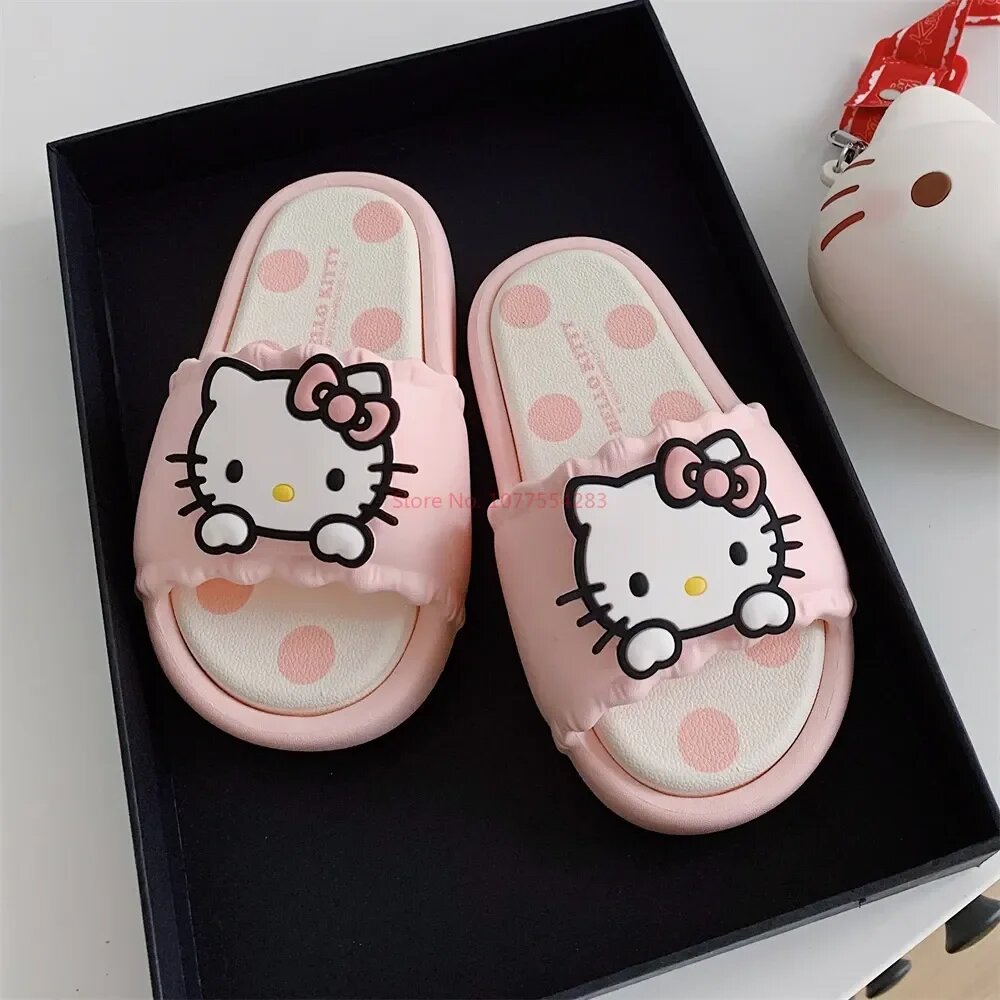 MINISO Sanrio Kawaii Hello Kitty тапочки женские летние, 38-39, Розовый