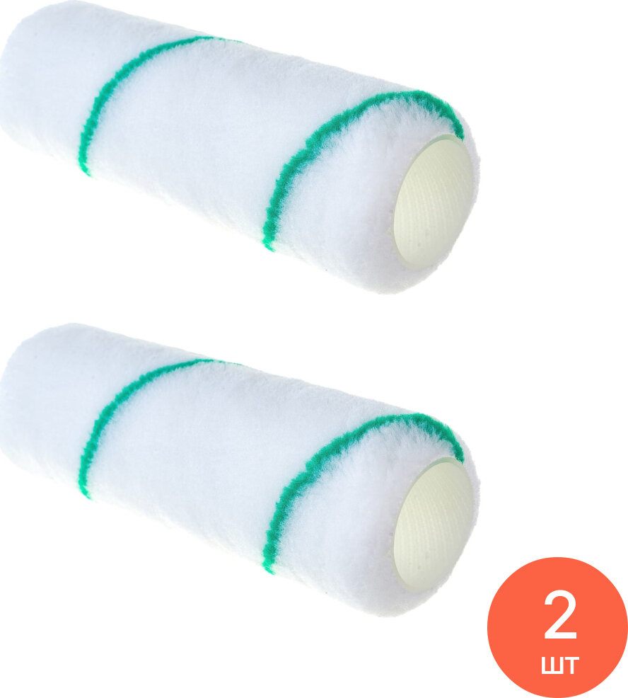 Ролик для валика Anza / Анза ELITE Титекс каркасный без ручки, из полиамида, ворс 10мм, диаметр 38мм, длина 180мм / строительство и ремонт (комплект из 2 шт)
