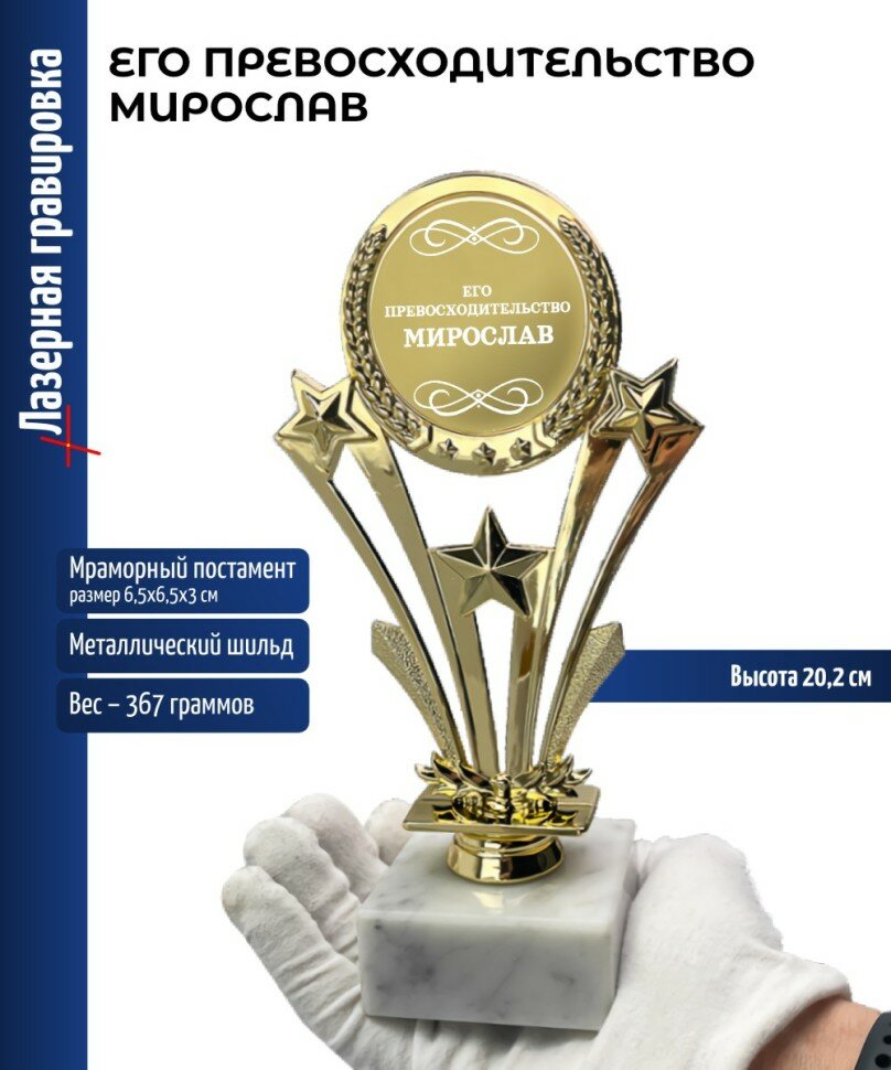Наградная статуэтка Звезды "Его превосходительство Мирослав" (20,2 см)