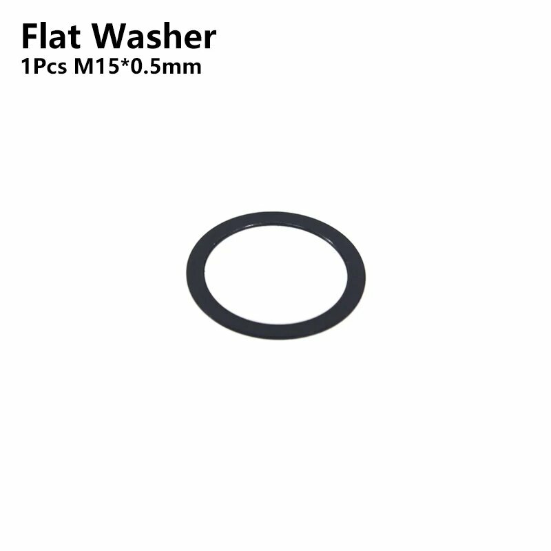 Велосипедные шайбы Heppe для сквозных осей M12 и M15 Черный, 1Pcs M15x0.5mm Flat