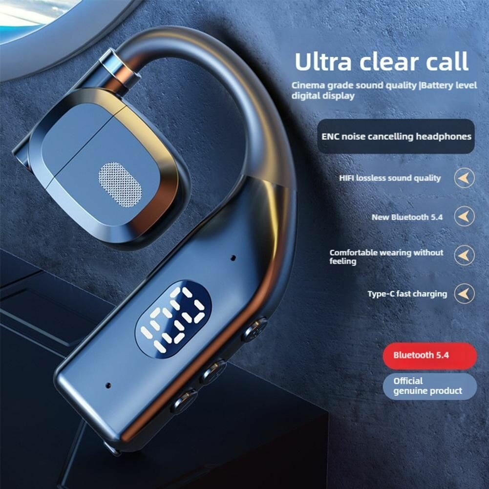 Беспроводная гарнитура bluetooth для телефона с микрофоном Блютуз наушник на ухо