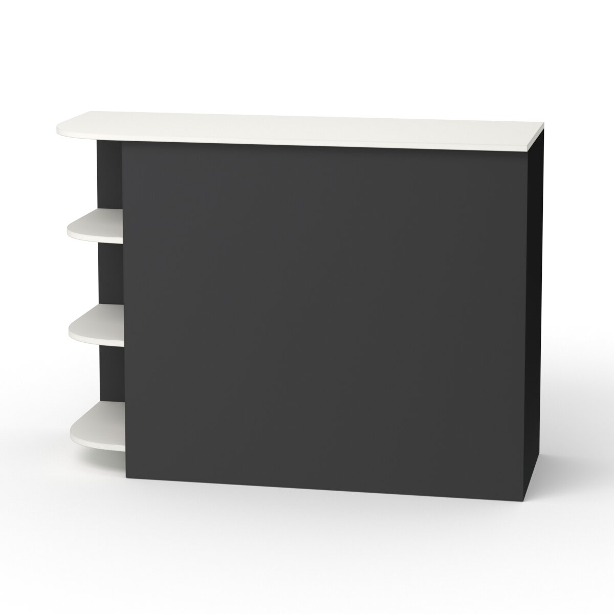 Модуль кассового стола "ривьера" №4 правосторонний, Черный и Белый