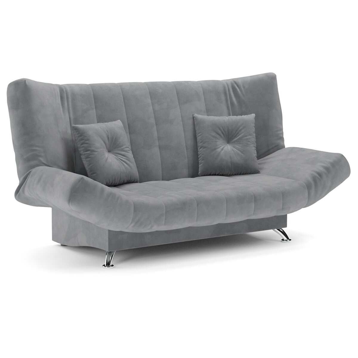 Диван Сток Диванов Самурай-2 Grey серый, механизм клик-кляк, ортопедическое основание