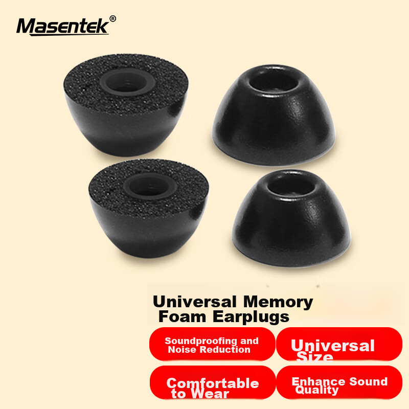 Masentek ES27 Bluetooth наушники для ушей, Мягкие ушные щелки, Аксессуары для пены памяти, Заменяемая медленная отмена