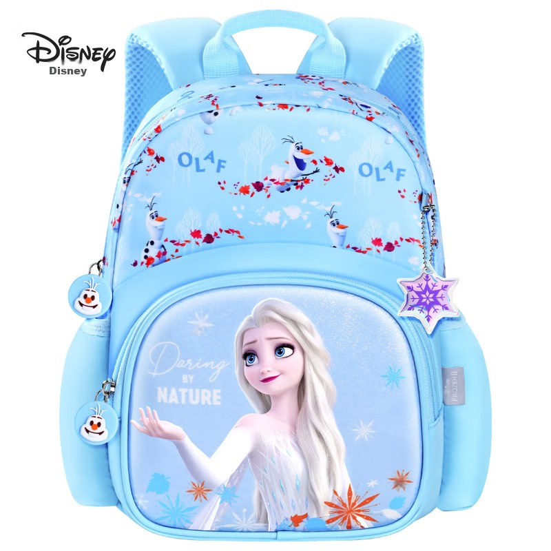 Disney Kindergarten Backpack, Lightweight Breathable Children's Travel Cute Cartoon Small Backpack, Elsa FP8340A Blue