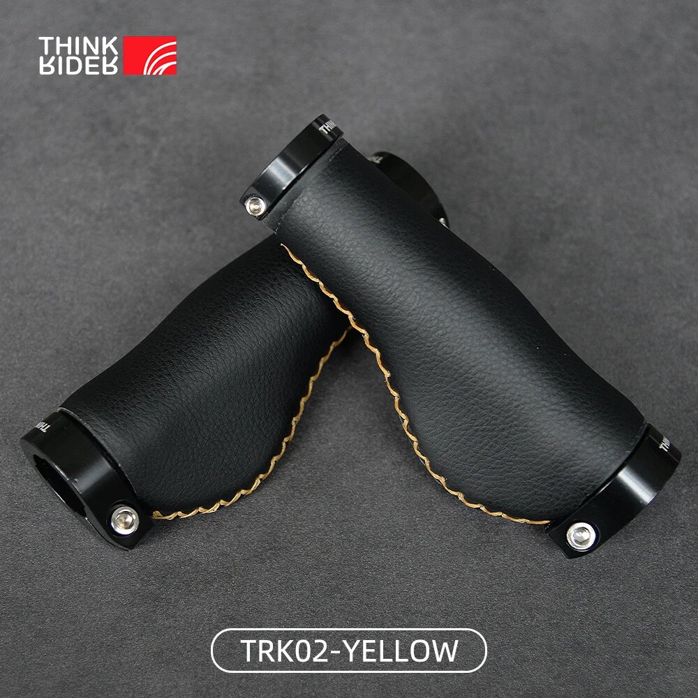 ThinkRider кожаные ручки для велосипеда TRK02 Yellow
