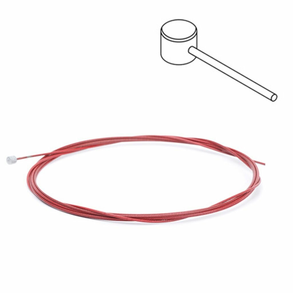 Тормоз для велосипеда, Велосипедная нержавеющая стальная линия переключения передач, шлифованная, с покрытием из тефлона - красная - для горных тормозов