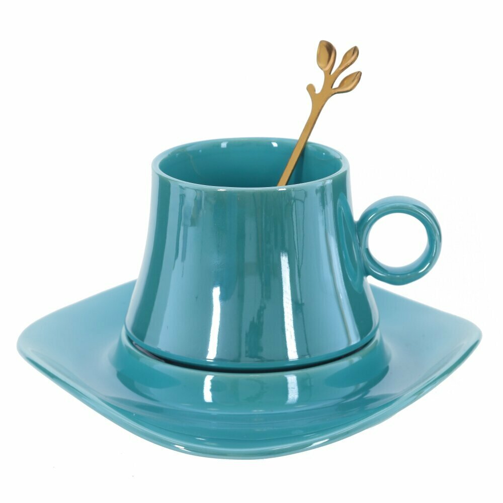 Кружка с блюдцем и ложкой, 200 мл, 16х15,5х8,5 см KSM-814370_1