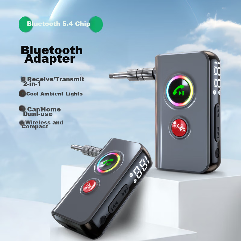 Biaze Bluetooth 5.4 Receiver And Transmitter Two-In 3.5mm Wireless Audio Adapter, Phone to AUX Car Stereo Connection, Switch TV NS to Headphones Speaker Adapter
