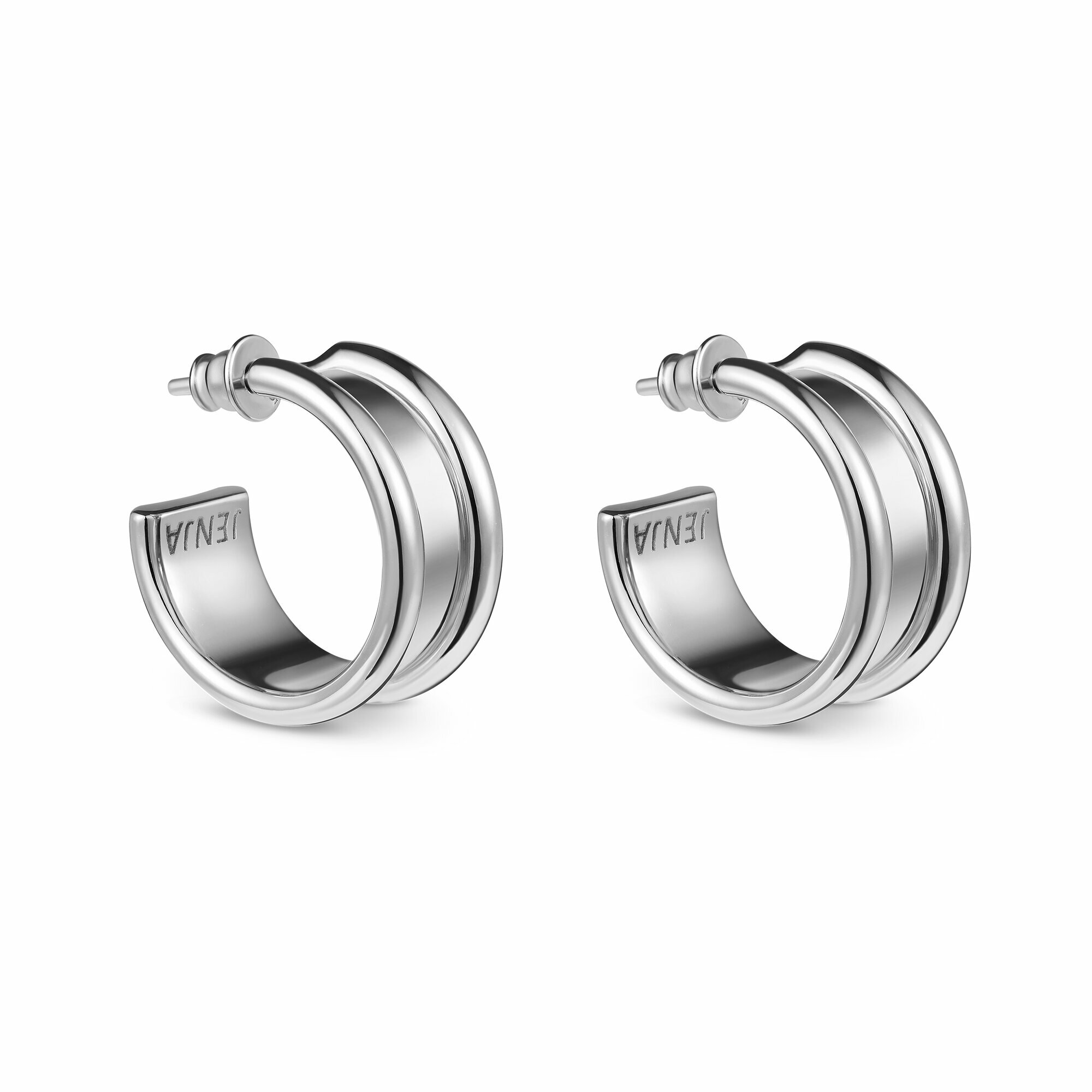 Серьги конго, серебро, 925 проба, родирование