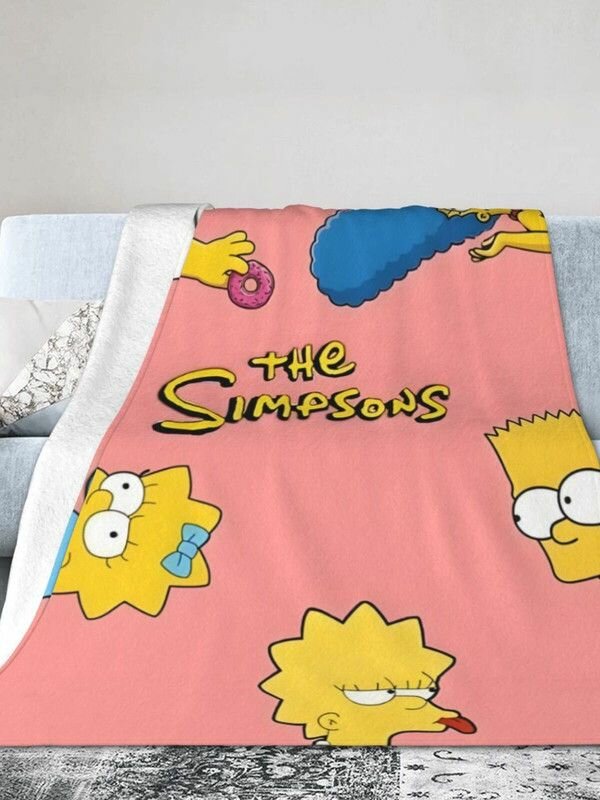 Плед The Simpsons Пледы Симпсоны Симпсон Homer Marge Bart Lisa Maggie