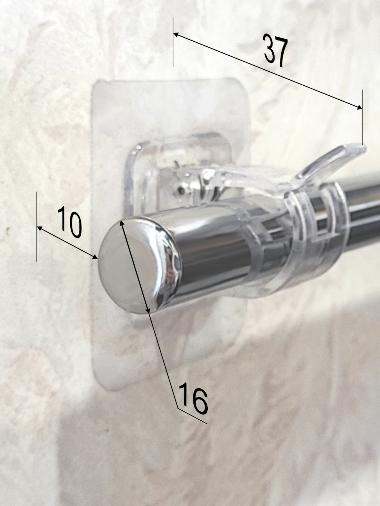 Рейлинг для кухни с крючками 80см