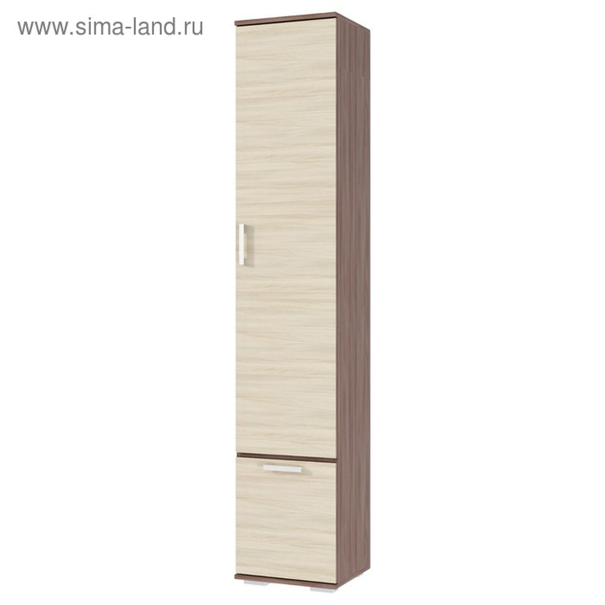 Шкаф бельевой «Ника», 500×354×2032 мм, ясень шимо светлый/ясень шимо темный
