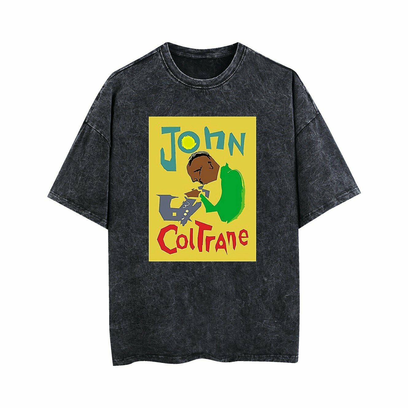 Футболка John Coltrane T Shirt Черный ретро-костюм с коротким рукавом