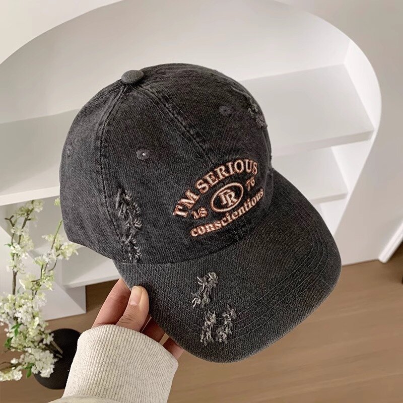 Бейсболка, женская, джинсовая, серый цвет, размер 54-59