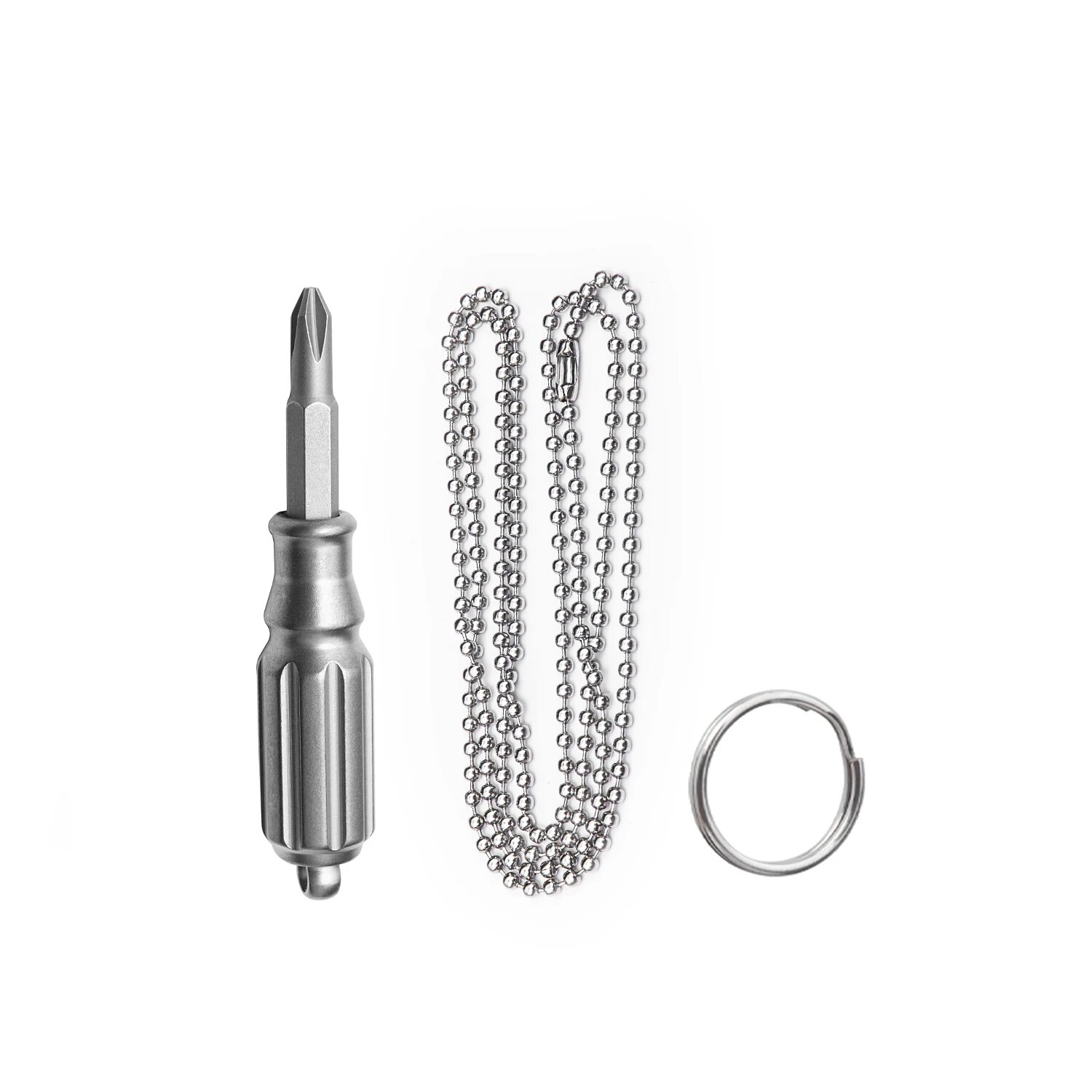 TGZUO отвертка из титанового сплава Mini EDC многофункциональный инструмент уличный портативный карманный инструмент брелок кулон новый металл серый