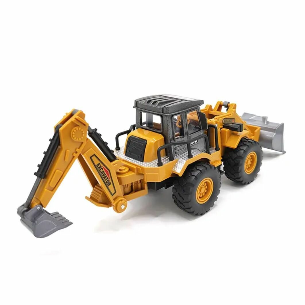 Металлический трактор с ковшом в масштабе 1:50