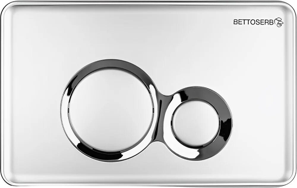 Кнопка смыва для унитаза BETTOSERB Duo 40006463 хром, матовая, глянцевая, кнопка для инсталляции, двойной смыв