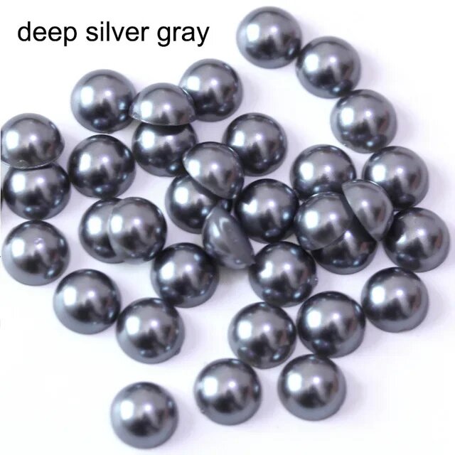 Бусины жемчуг deep silver gray, 3 мм, 1000 шт