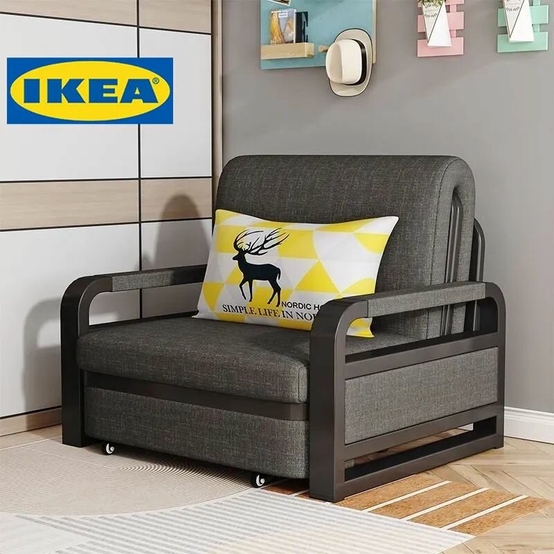 Складной и трансформируемый серый диван-кровать