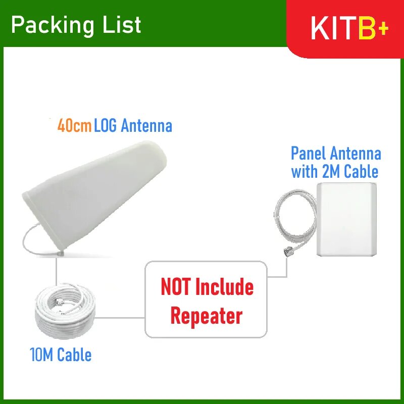 HWATEL 5-полосный усилитель сотовой связи B20 B8 B7 B3 B1 800 900 1800 2100 2600 GSM 2G 3G 4G усилитель сигнала мобильного телефона ALC, Antenna Kit