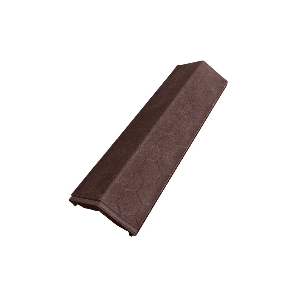 NeoКомпозит Парапет ППК на пролет забора в 0,5 кирпича "Гибкая черепица" 500x130x15 Коричневый ПЗ-130 ГЧ К