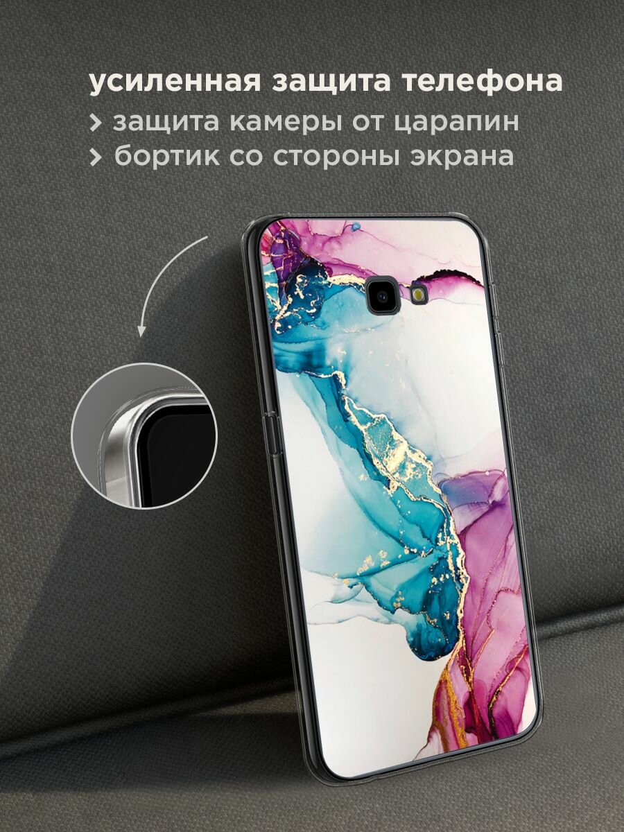 Чехол на Samsung Galaxy J4 Plus 2018 / Самсунг J4 Plus 2018 с принтом "Розовые разводы рисунок" — фото 1
