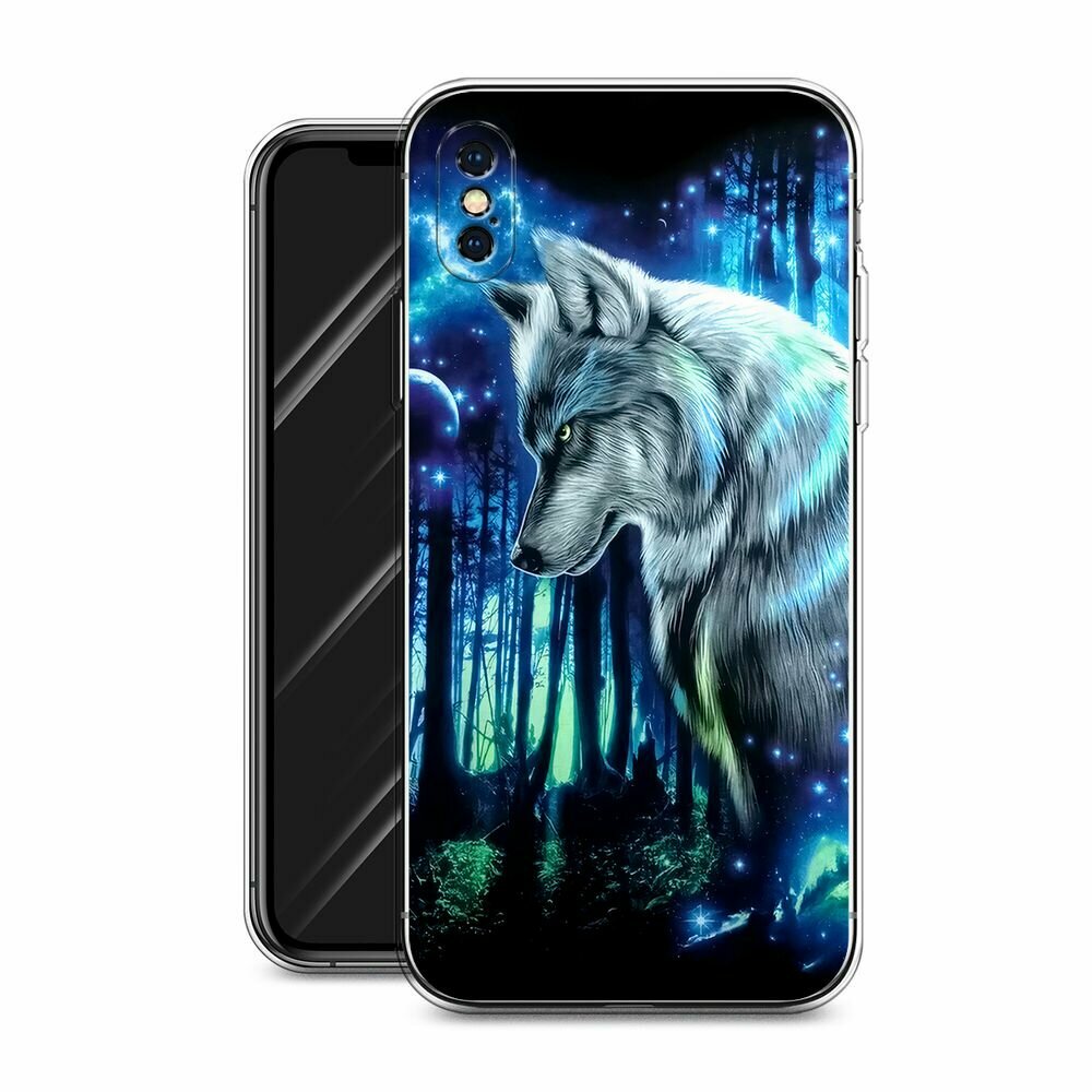 Чехол на Apple iPhone XS Max / Айфон XS Max с принтом "Сказочный волк" — фото 1