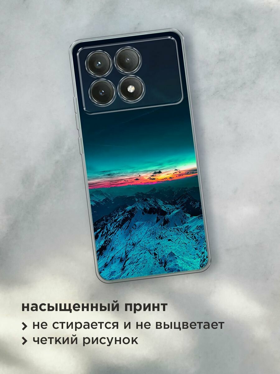 Чехол на Xiaomi Poco X6 PRO 5G / Поко X6 Про 5G с принтом "Закат в горах" — фото 1