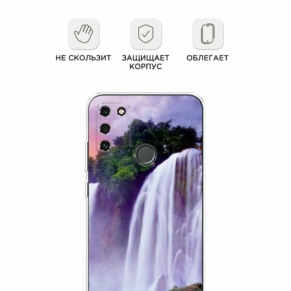 Силиконовый чехол на Honor 9A / Хонор 9А с принтом водопад 10 — фото 1