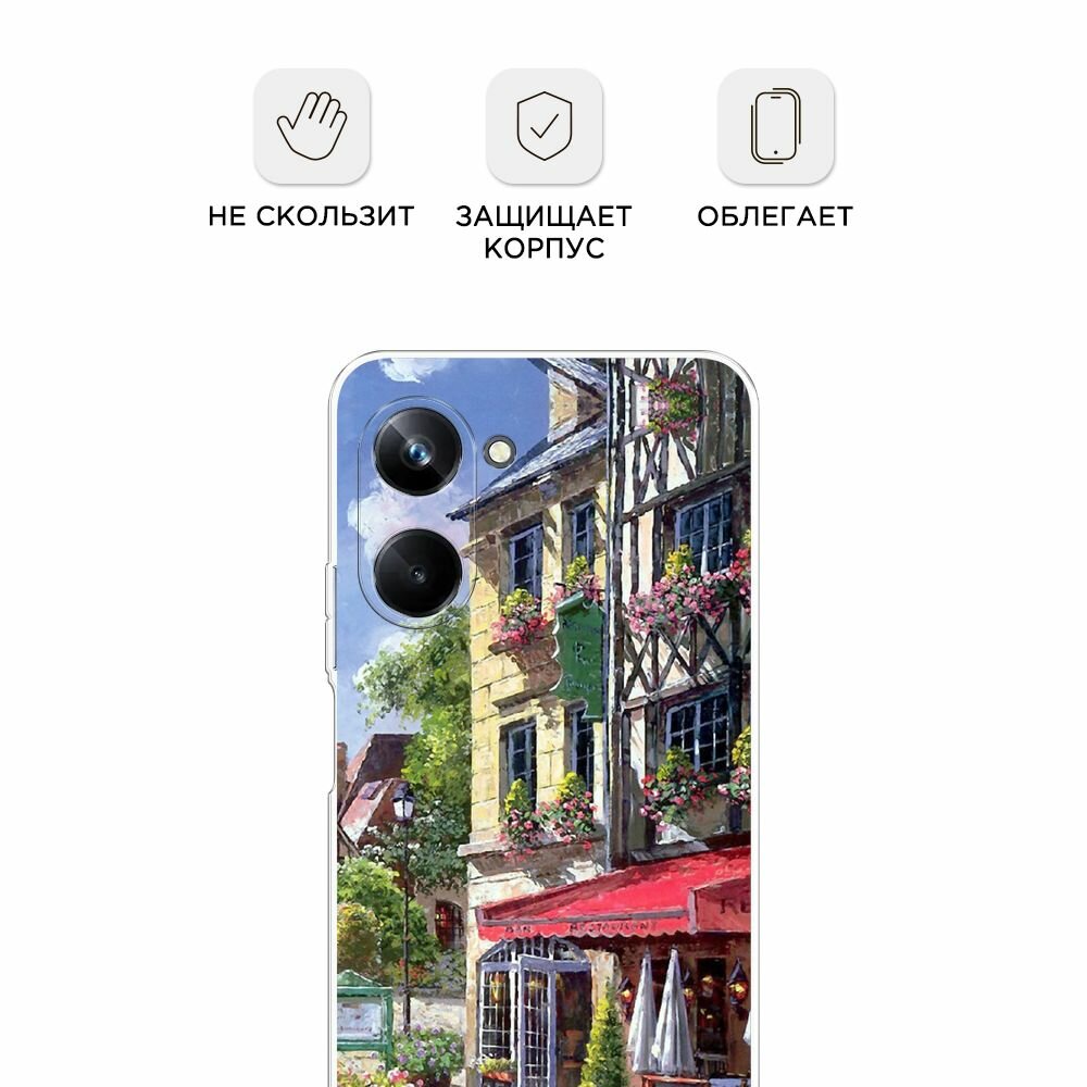 Чехол на Realme 10 Pro / Реалми 10 Про с принтом "Старая улица" — фото 1