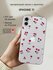 Чехол на Apple iPhone 11 / Айфон 11 с принтом "Красные тюльпанчики", прозрачный