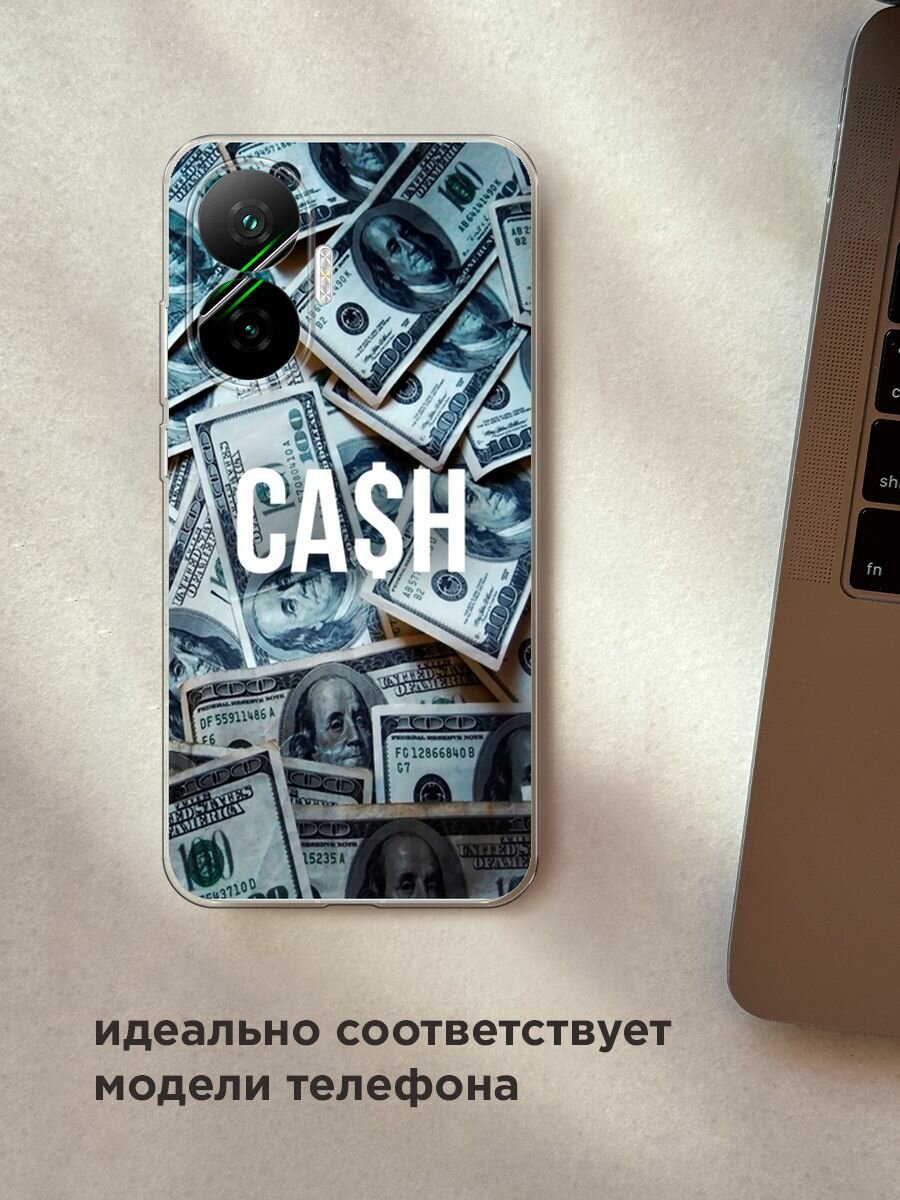 Силиконовый чехол на Poco F7 / Поко F7 с принтом "Cash" — фото 1