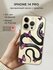 Чехол на Apple iPhone 14 Pro / Айфон 14 Про с принтом "Snake and butterflies 2"