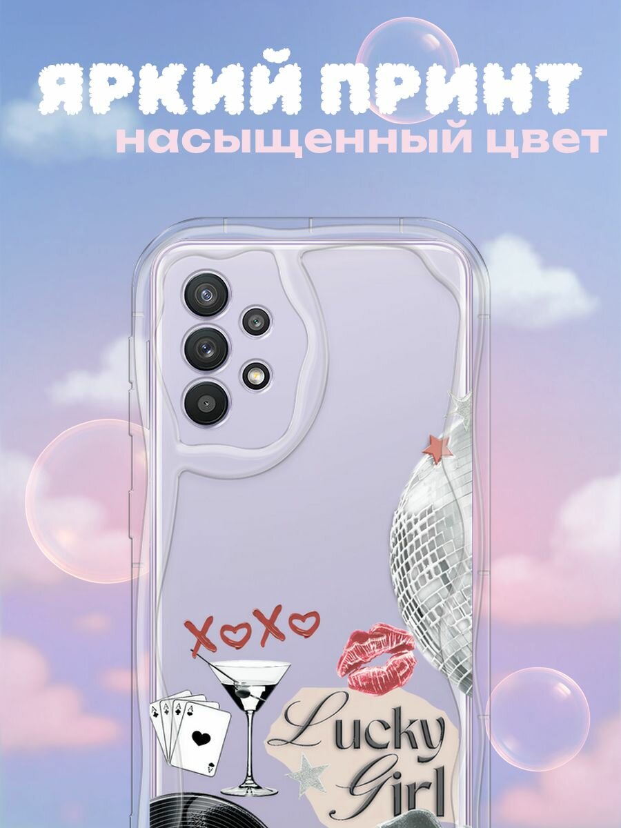 Чехол на Samsung Galaxy A32 / Самсунг А 32 с принтом xoxo lucky girl 2 — фото 1
